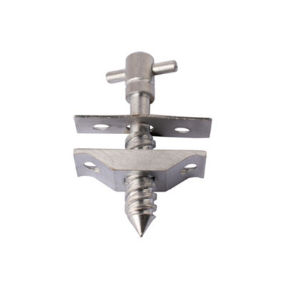 Simplex Brass Baton Rod Screw Extra Long (52mm) - Satin Chrome | DIY at B&Q