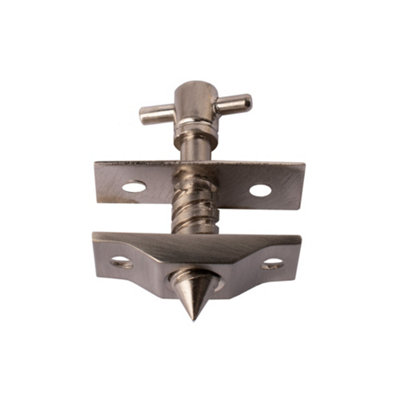 Simplex Brass Baton Rod Screw Long (43mm) - Satin Nickel | DIY at B&Q