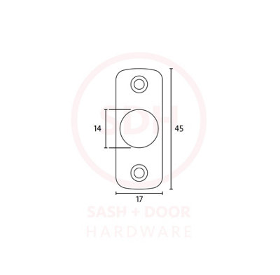 Simplex Brass Flush Knot Holder - Polished Chrome