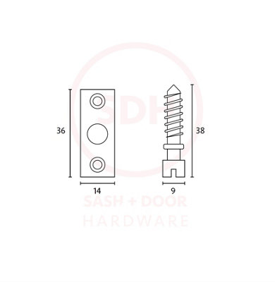 Simplex Brass Hinge Screws (Sold in Pairs) - Satin Nickel