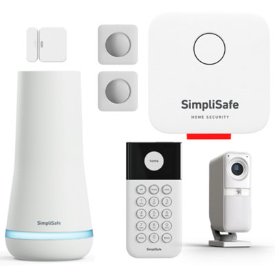 SimpliSafe 7 Piece Home Security & Alarm System with Indoor Camera ...