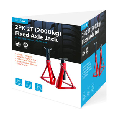 Simply Pair of 2 Tonne Fixed Axle Stands