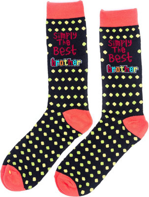 Simply The Best Brother Novelty Socks For Men Designer Socks Brothers ...