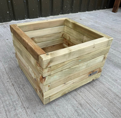 SIMPLY WOOD SIGNATURE CLASSIC SQUARE PLANTER - LARGE