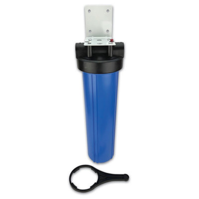 Single 20" Jumbo Water Filter Housing with 1" Brass Ports and Pressure ...