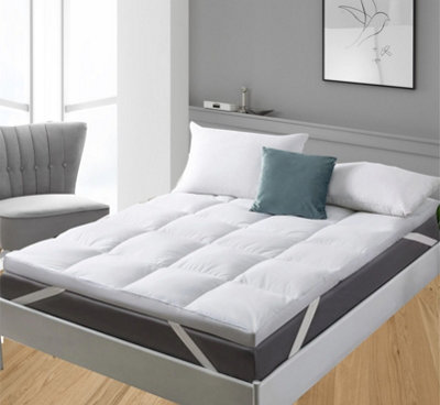 Single 5cm Premium Goose Feather and Down Mattress Topper Enhancer ...