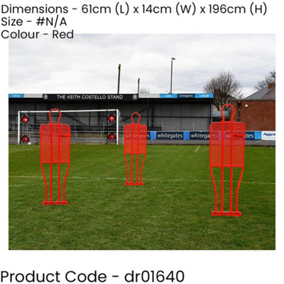 Single 6ft 5 Inch RED Football Mannequin - Set Piece Dummy Defender ...