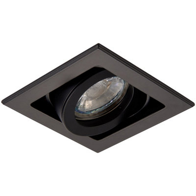 Single Adjustable Recessed Boxed Downlight - 50W GU10 Reflector - Matt ...