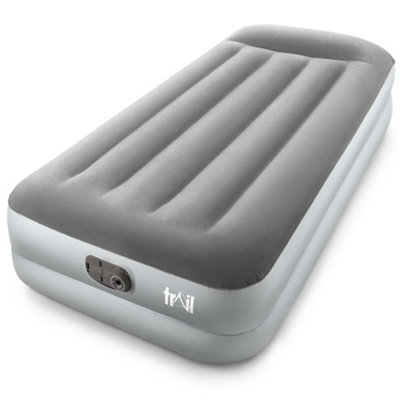 Single Air Bed with Built In Electric Pump Deluxe Inflatable Airbed ...