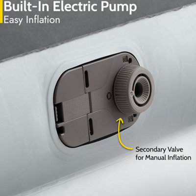 Single Air Bed with Built In Electric Pump Deluxe Inflatable Airbed ...