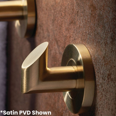 Single Bathroom Robe Hook on Concealed Fix Rose 44.5mm Proj Matt Black