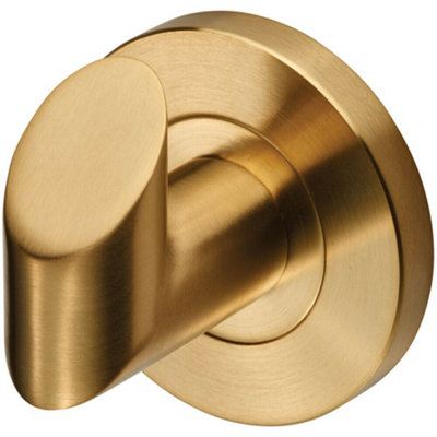 Single Bathroom Robe Hook on Concealed Fix Rose 44.5mm Proj Satin PVD