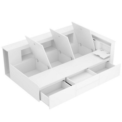 Single Bed-3ft(90x190cm), single bed, multifunctional bed with drawers ...