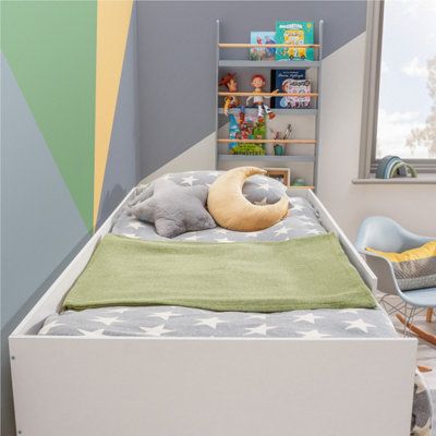 Single Bed Cabin Bed With Storage Drawers & Shelves Wooden Mid Sleeper ...