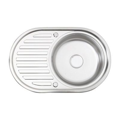 Single Bowl Modern Large Catering Inset Stainless Steel Kitchen Sink W ...