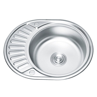 Single Bowl Modern Large Inset Stainless Steel Kitchen Sink Basin with ...