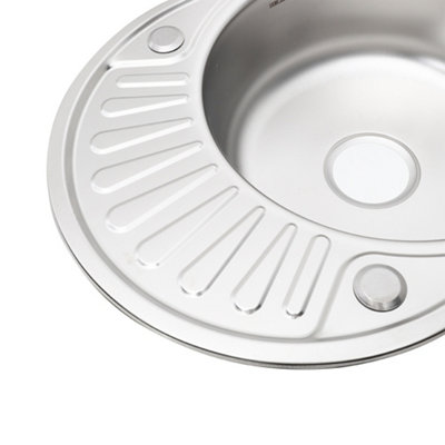 Single Bowl Modern Large Inset Stainless Steel Kitchen Sink Basin with ...