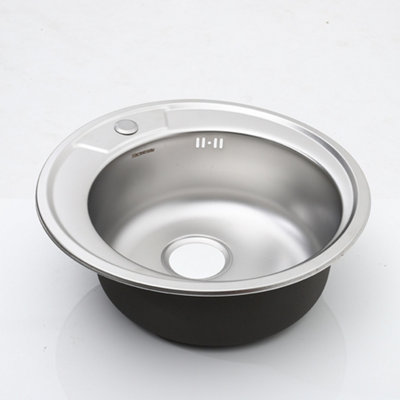 Single Bowl Round Modern Catering Inset Stainless Steel Kitchen Sink ...
