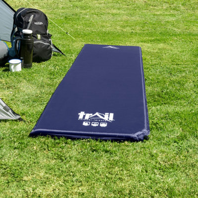 Single Camping Mat Self Inflating Inflatable Camp Roll Mattress With ...