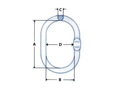 Single Chain Master Link 20MM (6.7T Grade 80 FRAM G80 Blue Lifting Gear ...