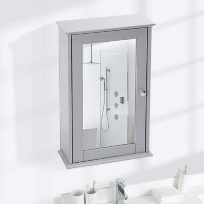 SINGLE Door Mirrored Bathroom Cabinet Shelf - wall mounted - Stylish ...