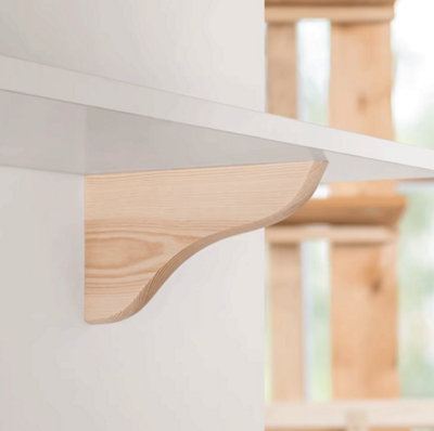 Single Durable Elegant Timber Wooden Shelf Bracket - Reliable And ...