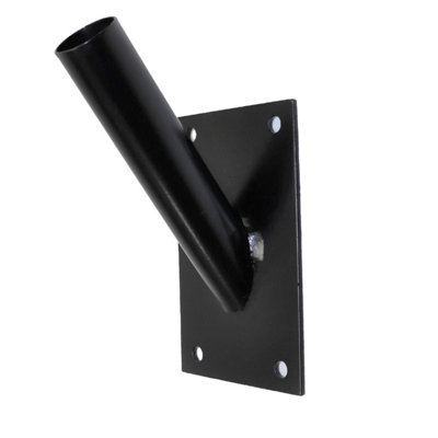 Single Flag Pole Holder - Wall Mounted Flag Pole Bracket, Powder Coated ...