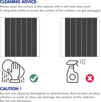 Single Flat Panel Vertical Column Radiator 1800x408 mm White by MCC Direct