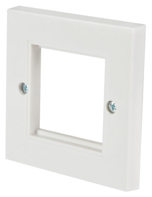 Single Gang Wall Plate Face Plate Frame for 2 Modules | DIY at B&Q