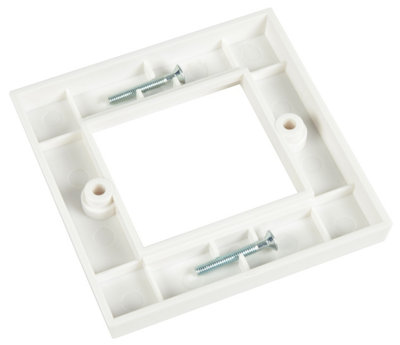 Single Gang Wall Plate Face Plate Frame for 2 Modules | DIY at B&Q