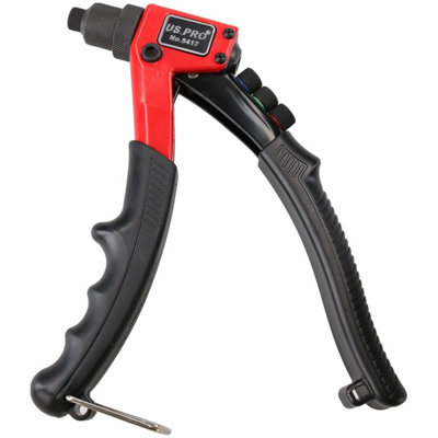 Single Hand Compact Pot Pop Riveter Rivet Tool 2.4mm - 4.8mm + 320 Alu ...