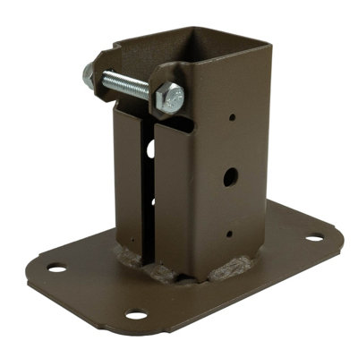 Single Heavy Duty Bolt Down Pergola Post Support - Bolt Down Fence Post ...
