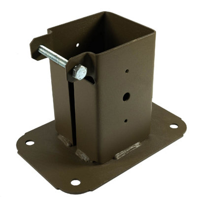 Single Heavy Duty Bolt Down Pergola Post Support - Bolt Down Fence Post ...
