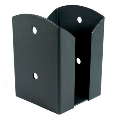 Single Heavy Duty Galvanised Anthracite Grey Post Support - Pergola Post Anchor - Pergola Post ...