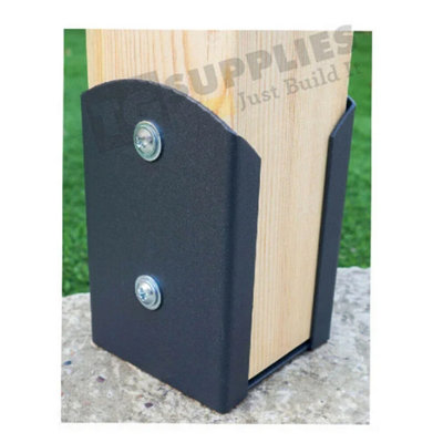 Single Heavy Duty Galvanised Anthracite Grey Post Support - Pergola ...