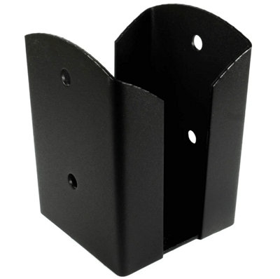 Single Heavy Duty Galvanised Black Bolt Down Post Support - Pergola ...
