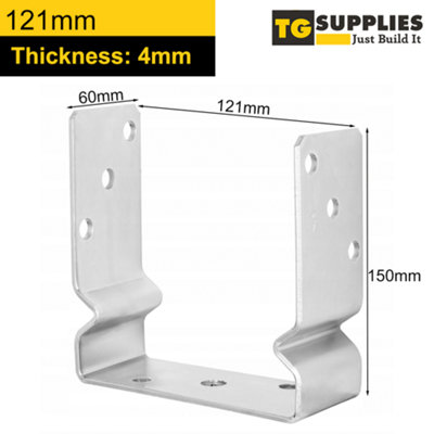 Single Heavy Duty Galvanised Elevated Pergola Bolt Down Post Support ...