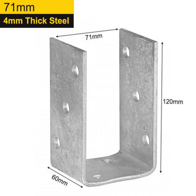 SINGLE HEAVY DUTY HOT DIPPED GALVANISED BOLT DOWN PERGOLA POST SUPPORT ...