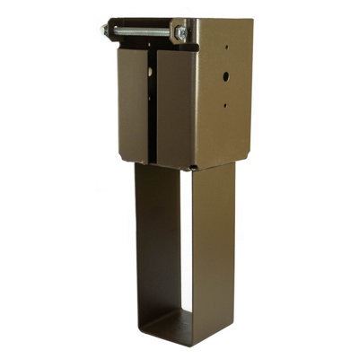 Single Heavy Duty Powder Coated Pergola Concrete-In Post Support ...