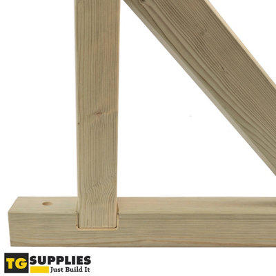 Single Heavy Duty Pressure Treated TimberLock Porch Timber Wooden ...