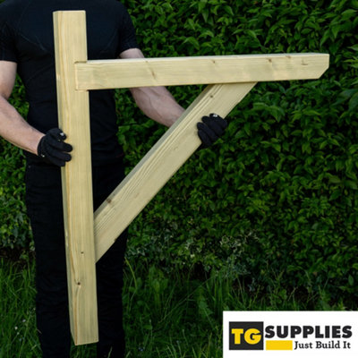 Single Heavy Duty Pressure Treated TimberLock Porch Timber Wooden ...