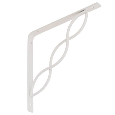 Single Heavy Duty White Metal Shelf Support Bracket - Stylish & Strong ...