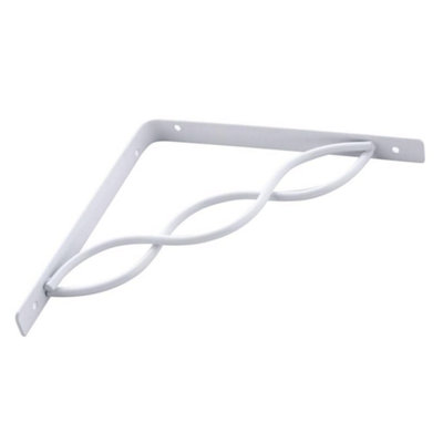 Single Heavy Duty White Metal Shelf Support Bracket - Stylish & Strong ...