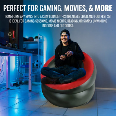 Single Inflatable Air Chair Modern Indoor Outdoor Use Camping Relax ...