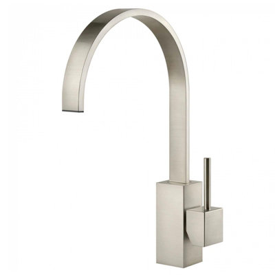 Single Lever Kitchen Mixer Tap Brushed Finish PARRINA BR | DIY at B&Q