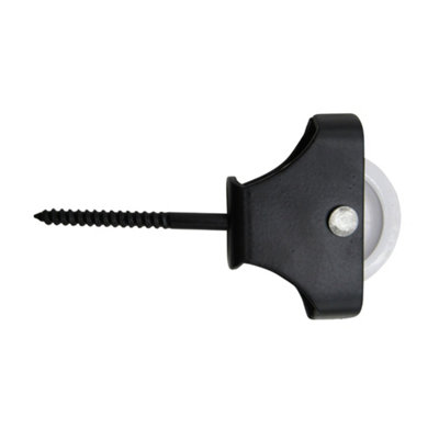 Single Line Screw In Pulley Wheel Black (Washing Clothes Airer Indoor ...