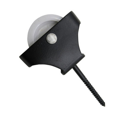 Single Line Screw In Pulley Wheel Black (Washing Clothes Airer Indoor ...
