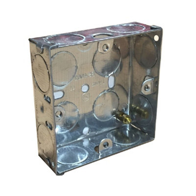 Single Metal Back Box 25mm Flush Wall Pattress / 1 Gang Electrical ...