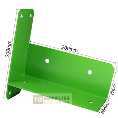 Single Metal Square Timber To Wall Bracket Connector For Swings And ...