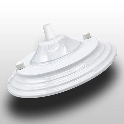 Single Pack Ceiling Rose White Metal 140mm Dia 40mm Height Single ...